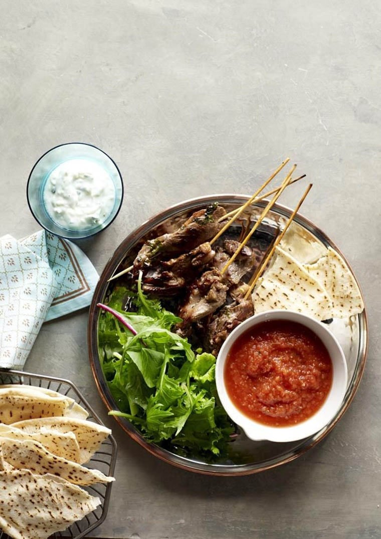 Lamb Kebabs with Lebanese Crackers and Tomato Sauce | Aussie Beef ...